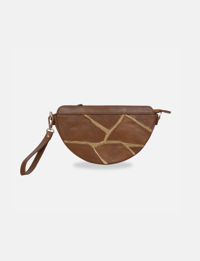 Maeve Crescent Wristlet in Tan – Claymango.com