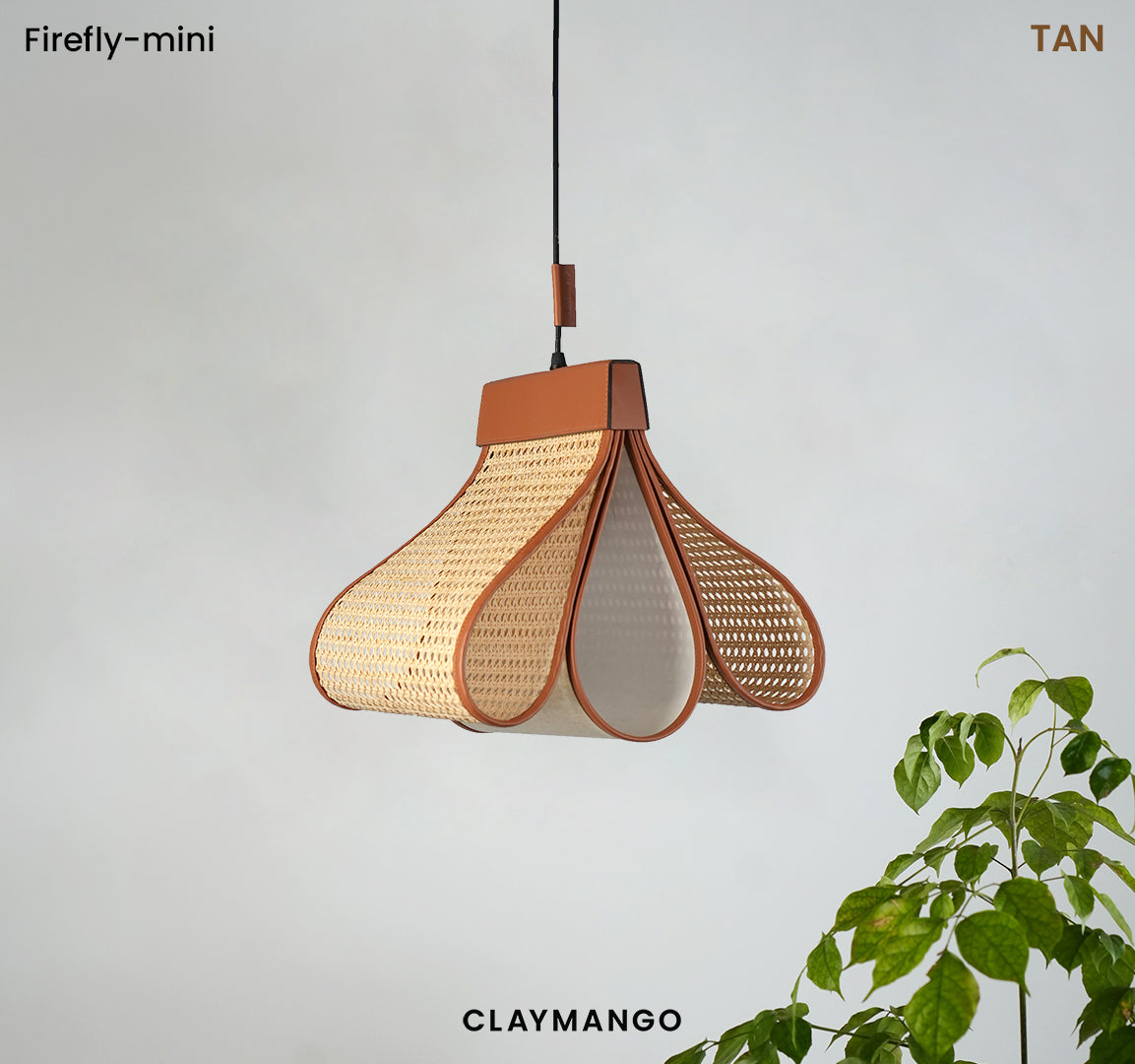 Firefly Mini - Unique handmade Woven Hanging Pendant Light, Natural/Ba ...
