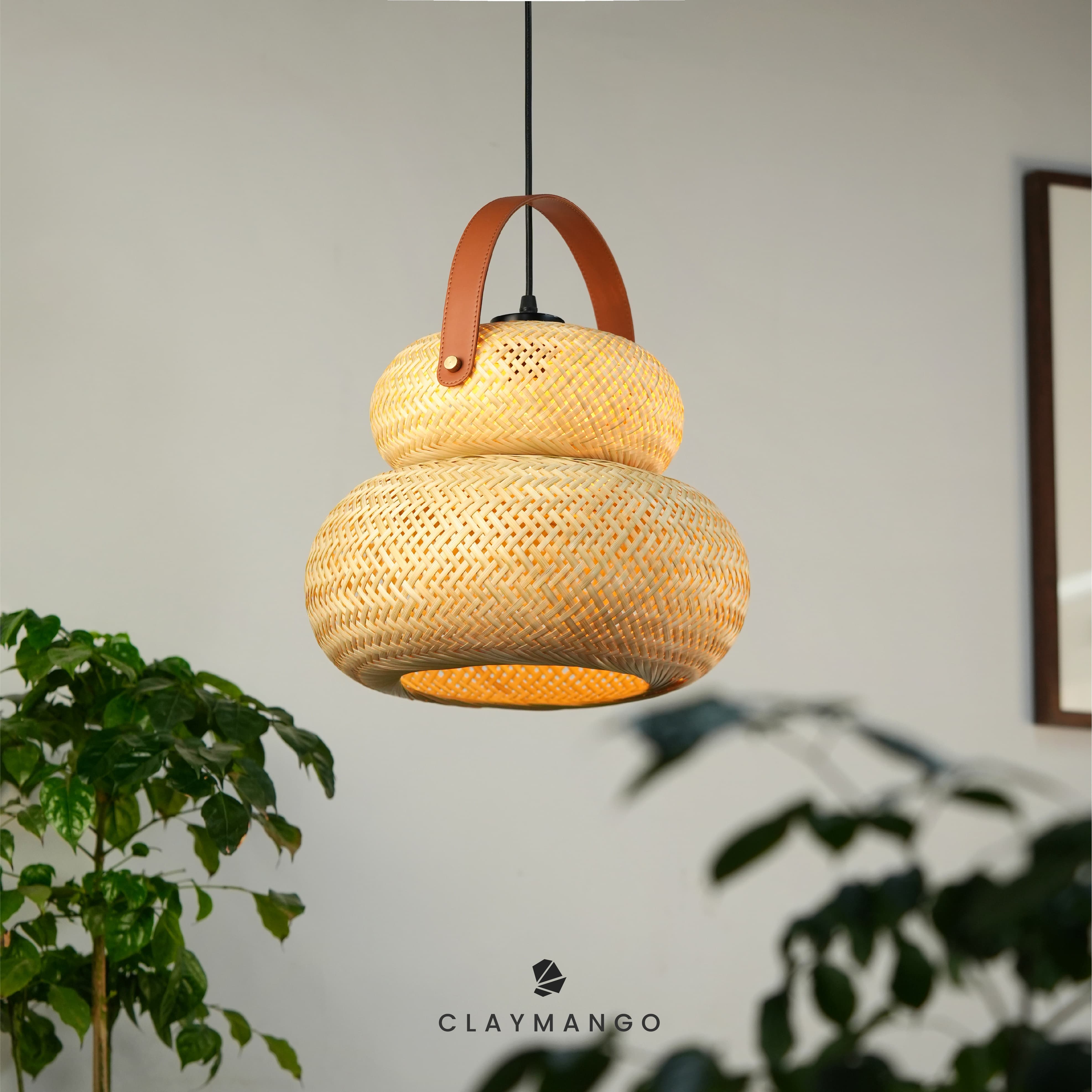 Stupa : Unique handmade Woven Hanging Pendant Light, Natural/Bamboo Pe ...