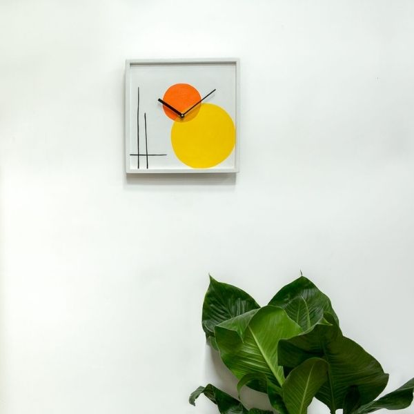 Concrete Square Wall Clock White 1 -Bahuaas Collection – Claymango.com