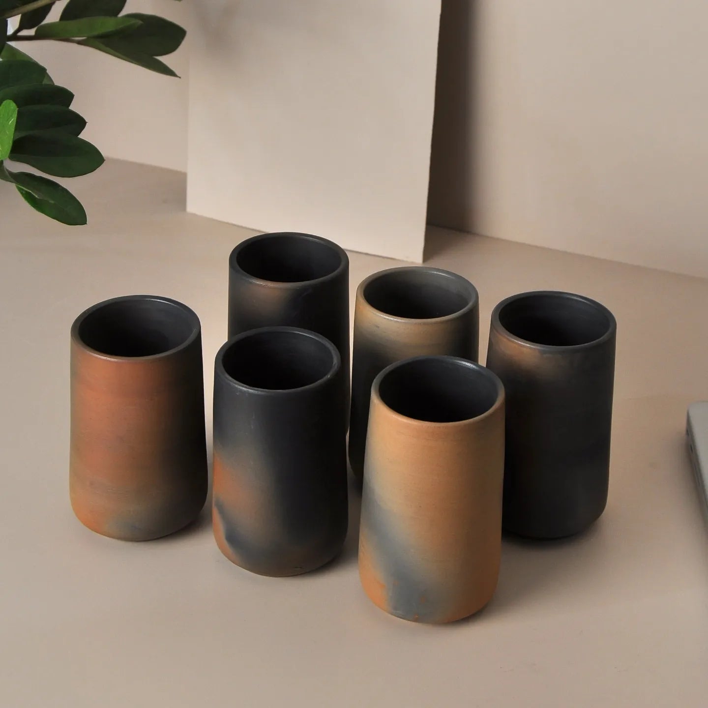 Terracotra dual tone glass/tumbler - set of 6 – Claymango.com